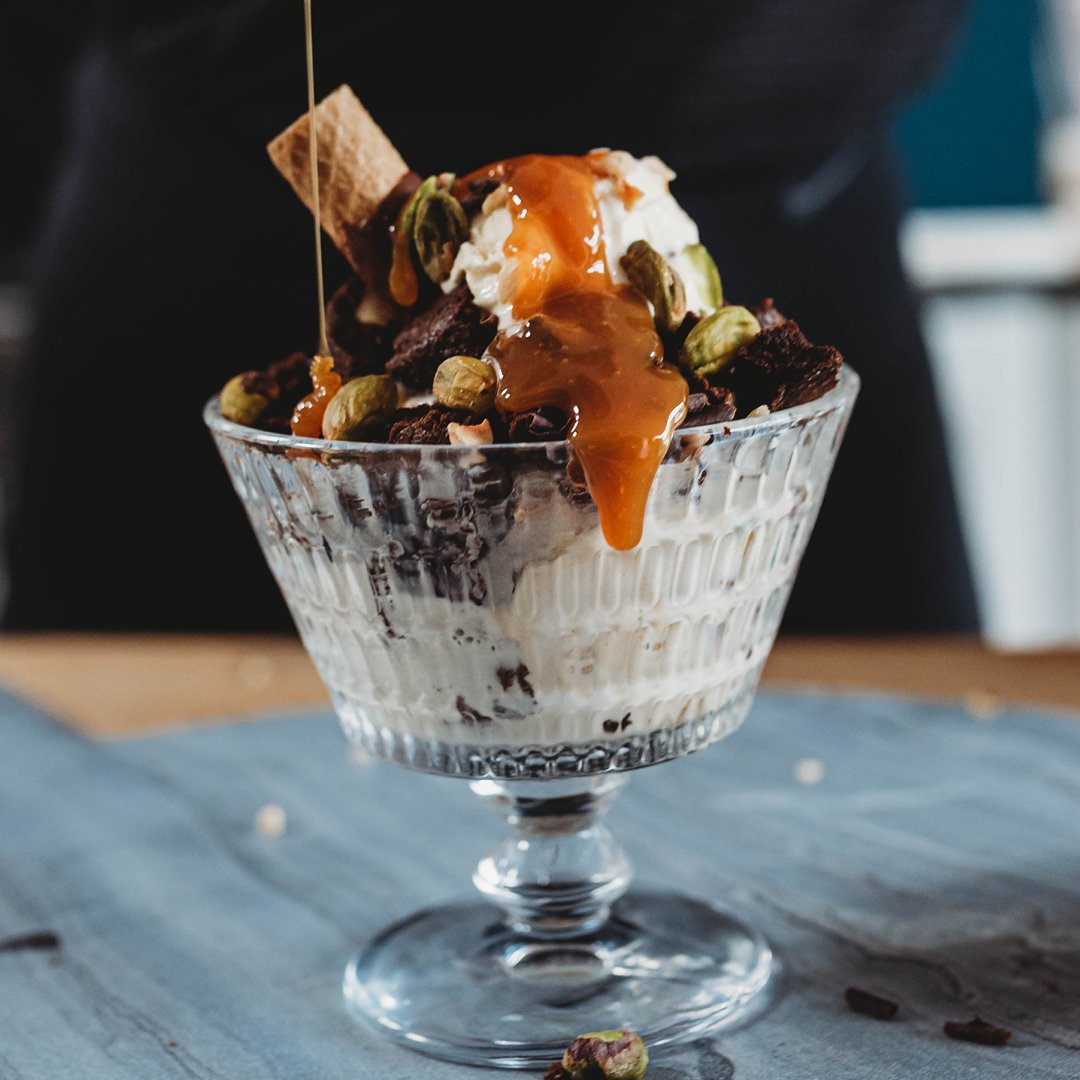 Layered Brownie Cookie Sundae • The Northern Dough Co
